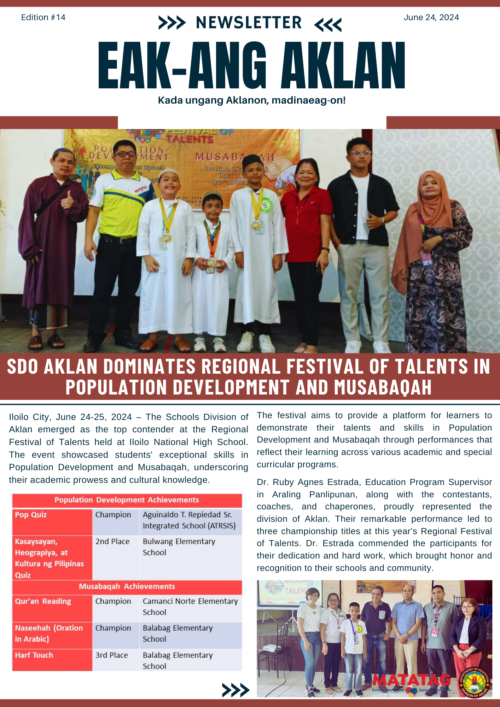 SDO Aklan Dominates Regional Festival of Talents in Population ...